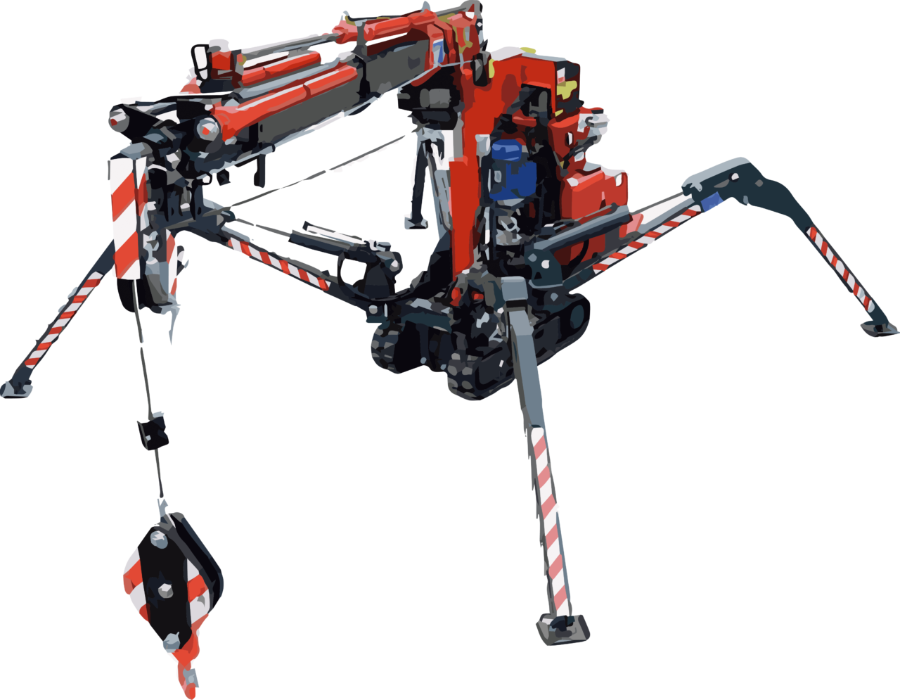 Location mini grue araignée - Levage vitrage et manutention